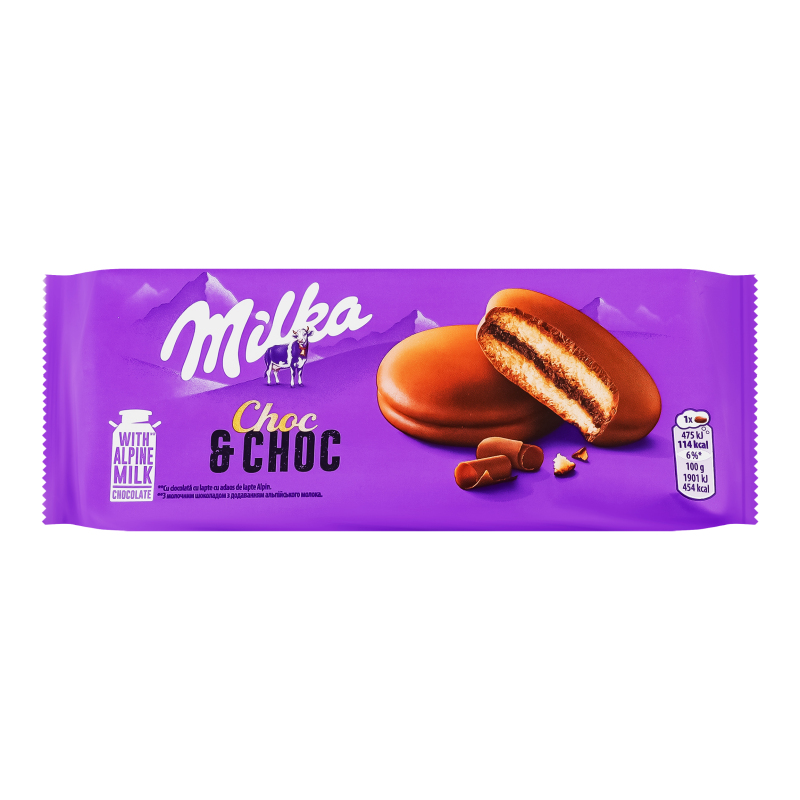 Пирожное-сендвич бисквитное Choc&Choc Milka м/у 150г Milka ...