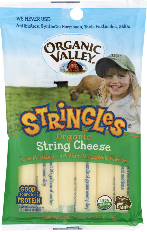 Organic Valley Stringles Organic String Cheese Mozzarella - 6 CT ...