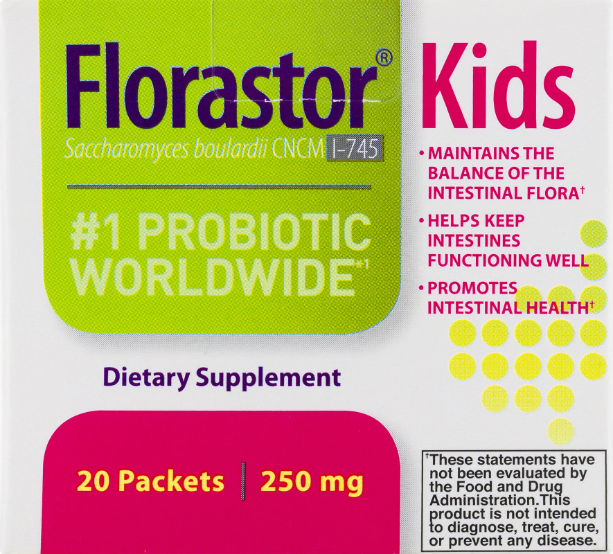 Florastor Kids #1 Probiotic Worldwide Dietary Supplement - 20 CT ...