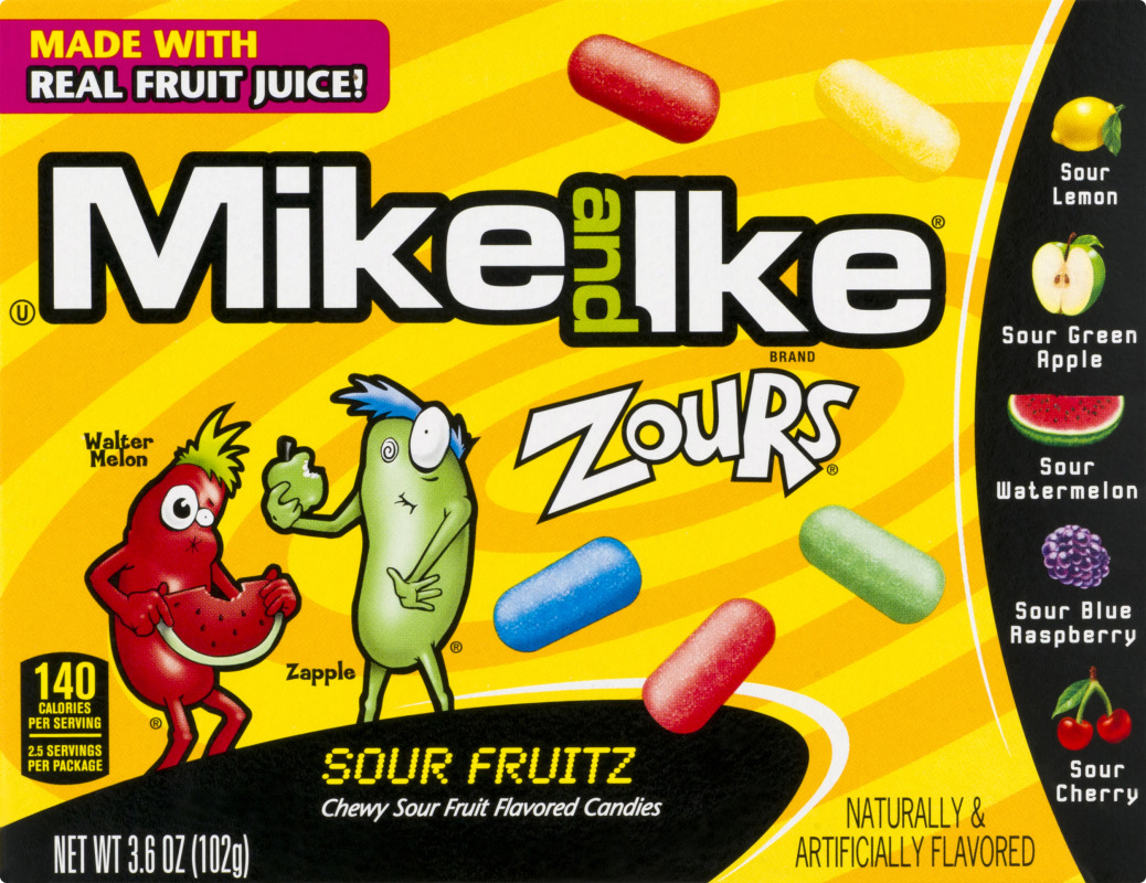 Mike And Ike Zours Sour Fruitz Flavored Candies Mike And Ike ...
