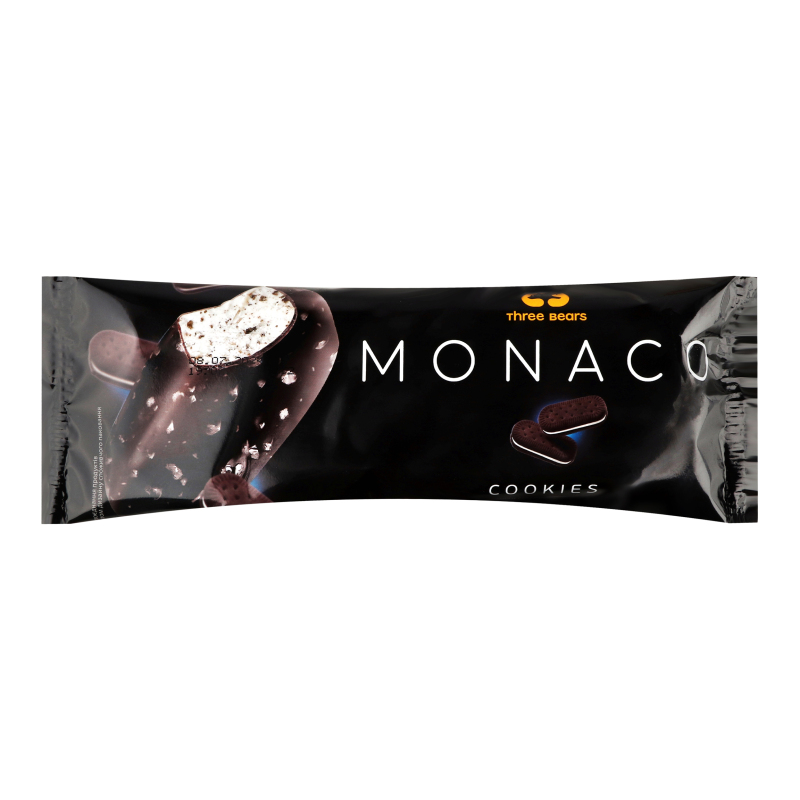 Мороженое 10% с крошками печенья Cookies Monaco Three Bears м/у 80г Три ...