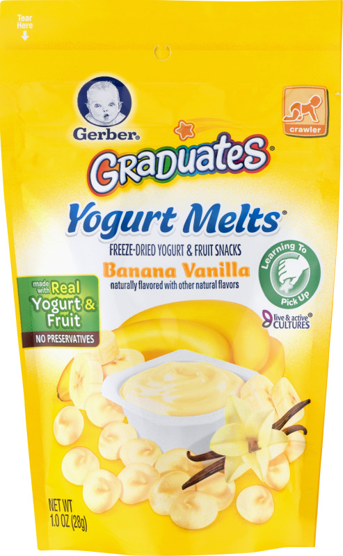 Gerber Graduates Yogurt Melts Banana Vanilla Gerber(15000047986 ...