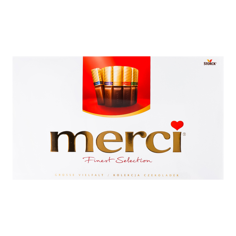 цукерки асорті 8 сортів шоколаду Merci 400г Merci 4014400900217: купить ...