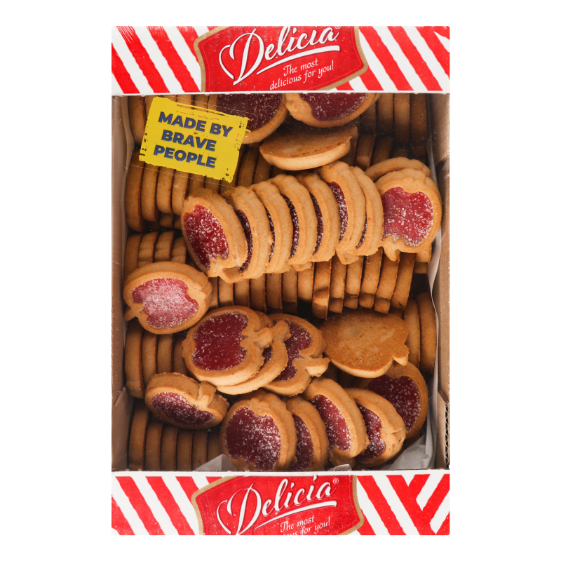 Печиво здобне зі смаком вишні Райські яблучка Delicia к/у 1.3кг Деліція ...