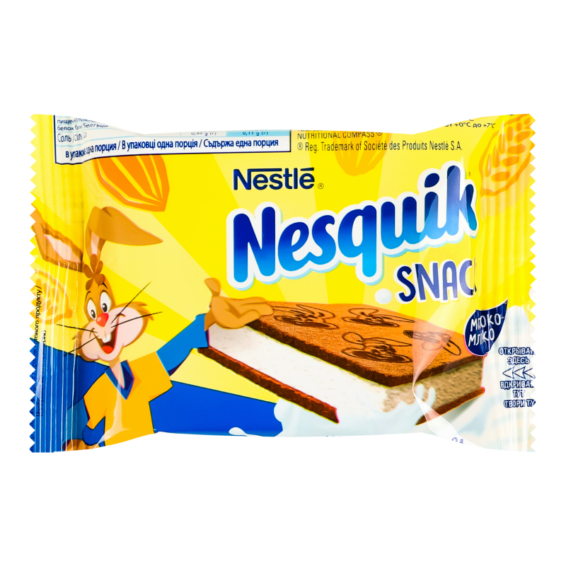 Пирожное бисквитное с молочной начинкой Snack Lapte-Мляко Nesquik м/у ...