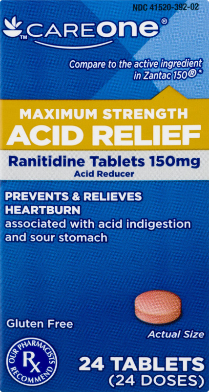 CareOne Maximum Strength Acid Relief Prevents & Relieves Heartburn - 24 ...
