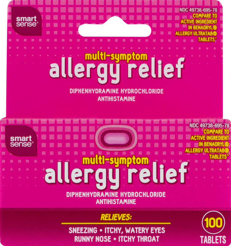 Smart Sense Multi-Symptom Allergy Relief Tablets - 100 CT Smart Sense ...