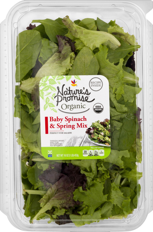 Nature's Promise Organic Baby Spinach & Spring Mix Nature's Promise ...