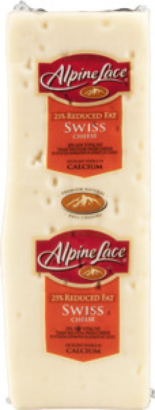 Alpine Lace Cheese Swiss 25% Reduced Fat Alpine Lace(208079700009 ...
