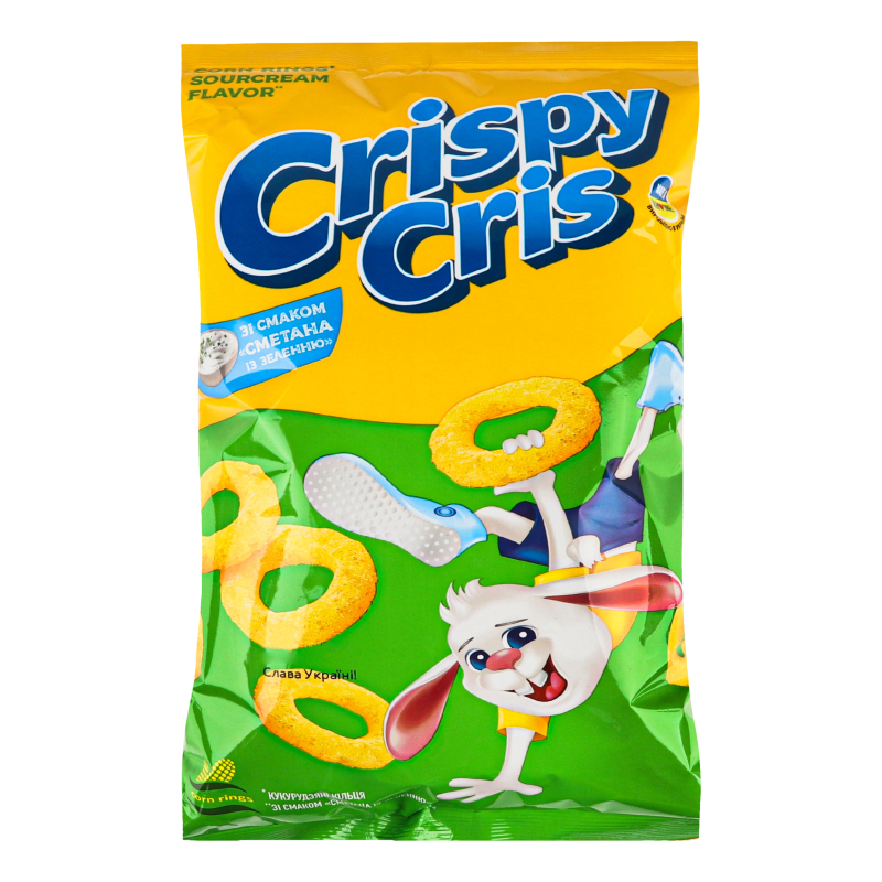 Кольца кукурузные Сметана с зеленью Crispy Cris м/у 55г Crispy Cris(4820241800421): купить в ...