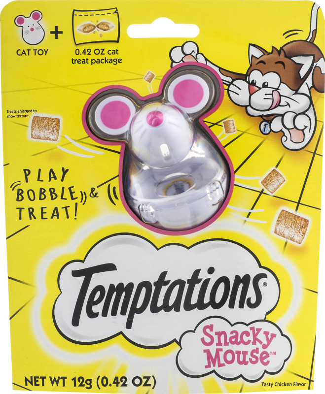 Temptations Snacky Mouse Cat Toy + Treat Package Temptations ...