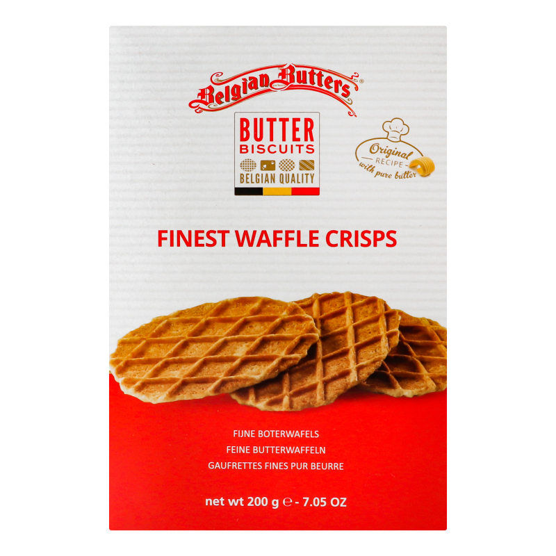 Печиво вафельне Finest Waffle crisps Belgian Butters к/у 200г Belgian ...