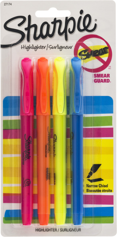 Sharpie Highlighter - 4 CT Sharpie(71641271746): customers reviews ...