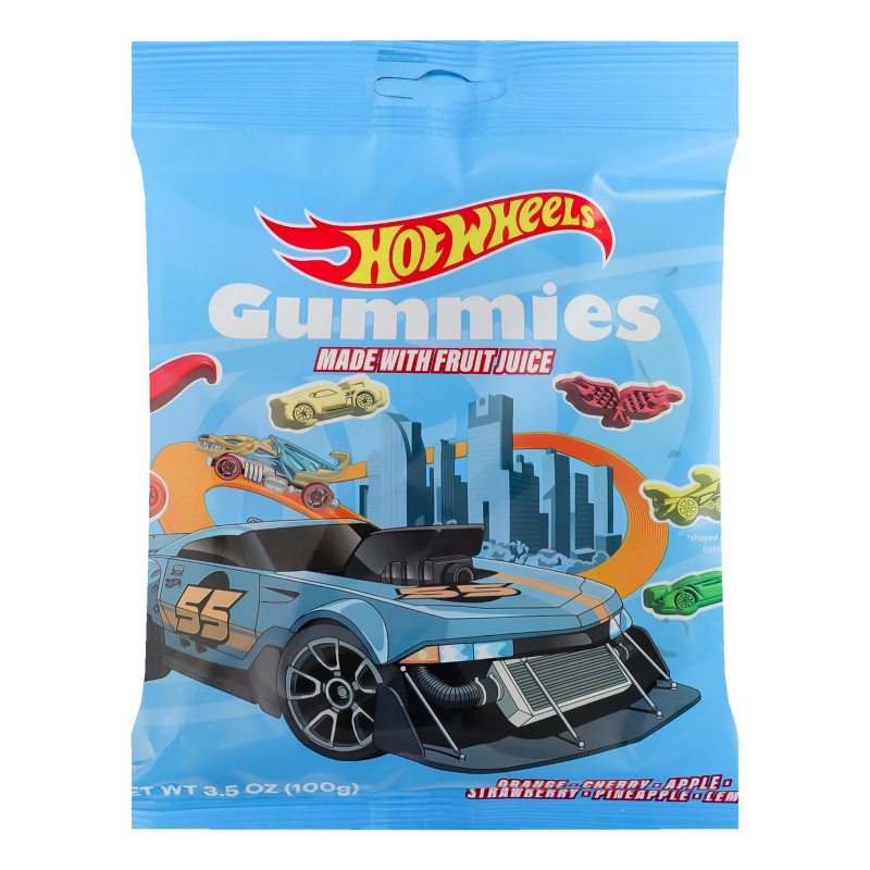 Цукерки жувальні Gummies Hot Wheels м/у 100г Hot Wheels(10654954250782 ...