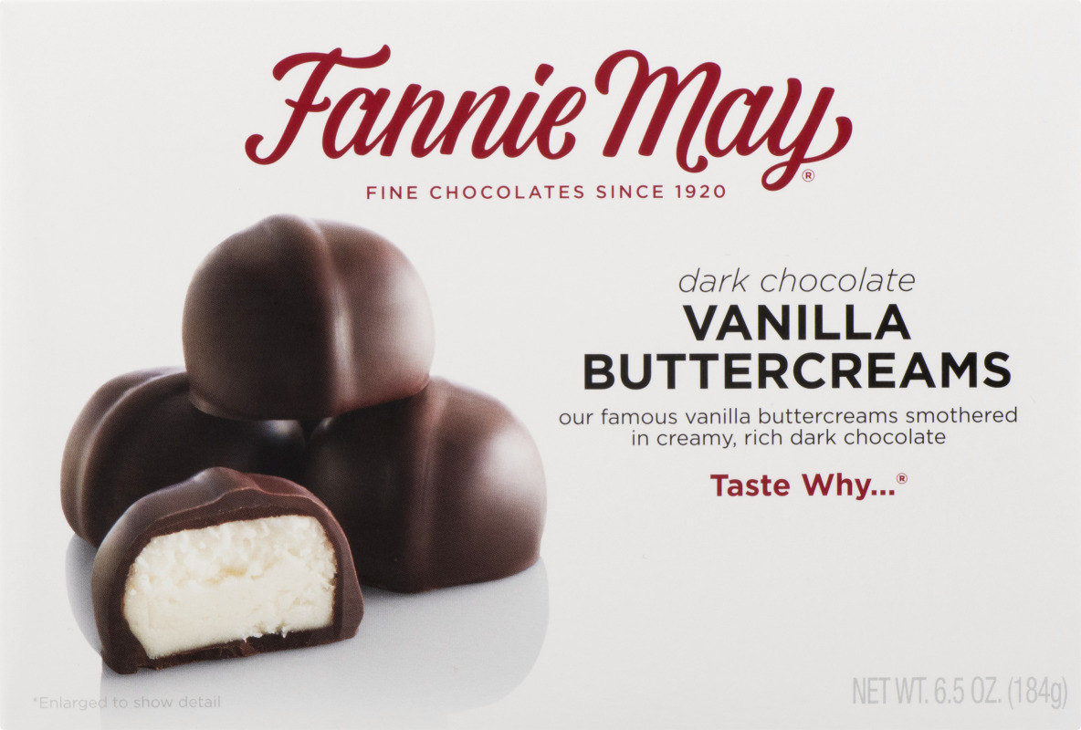 Fannie May Dark Chocolate Vanilla Buttercreams Fannie May(52745729104 ...
