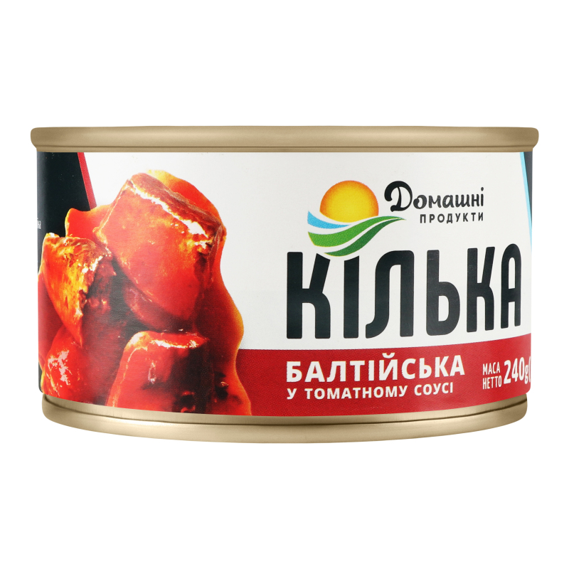 Килька балтийская в томатном соусе Домашні продукти ж/б 240г Домашні ...
