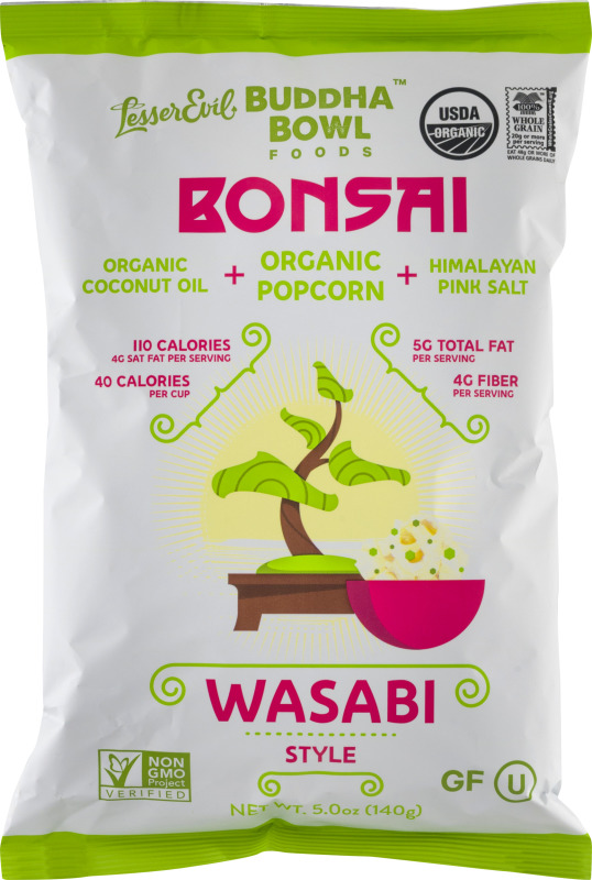 Lesser Evil Buddha Bowl Foods Bonsai Wasabi Style Organic Popcorn ...