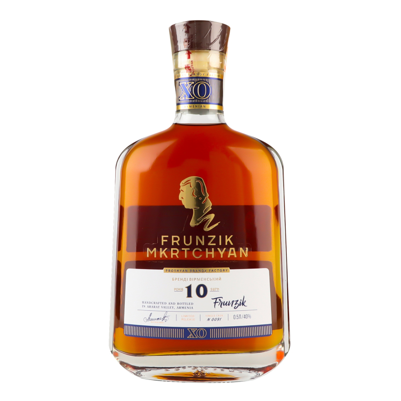 Бренди 0.5л 40% армянский 10 лет Frunzik Mkrtchyan Proshyan Brandy Factory бут Proshyan Brandy ...