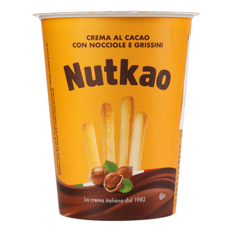 Паста ореховая с какао-порошком и хлебные палочки Nutkao ст 52г Nutkao ...