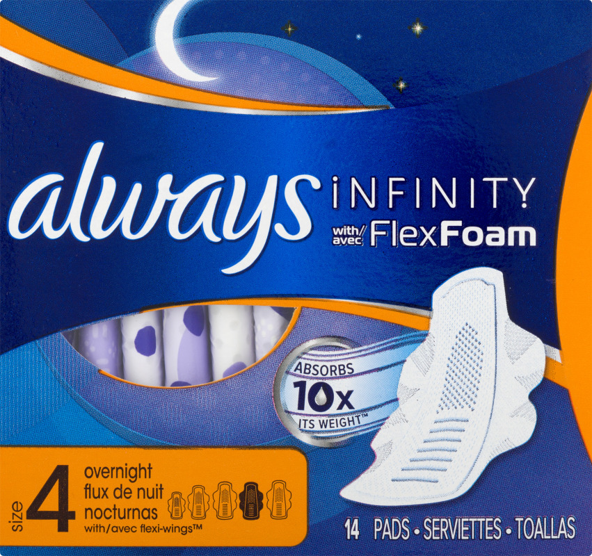 Always Infinity with Flex Foam Pads - 14 CT Always(37000117155 ...