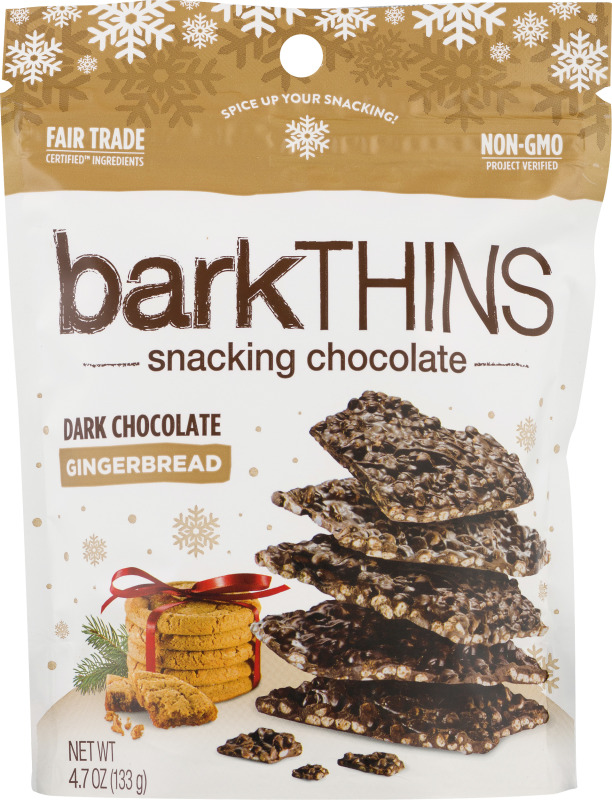 barkTHINS Snacking Chocolate Dark Chocolate Gingerbread barkTHINS ...