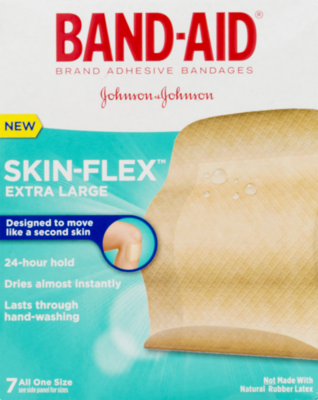 Band-Aid Skin-Flex Extra Large Adhesive Bandages - 7 CT Band-Aid ...