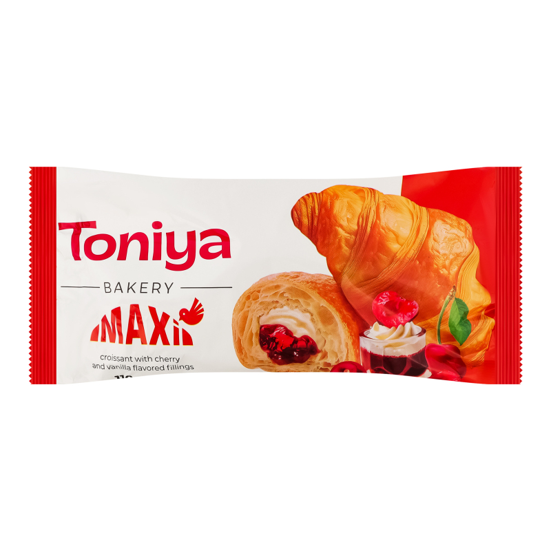 Круассан с наполнителями со вкусом вишни и ванили Maxi Toniya м/у 110г ...