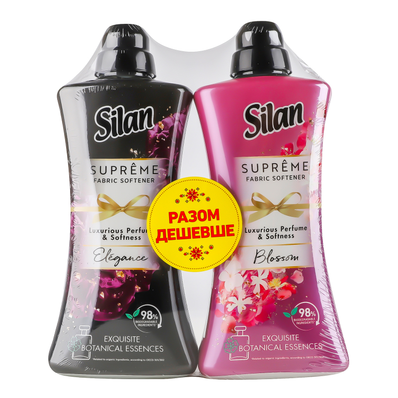 Смягчитель для тканей концентрированный Elegance + Blossom Supreme Silan 2x1.012л Silan ...