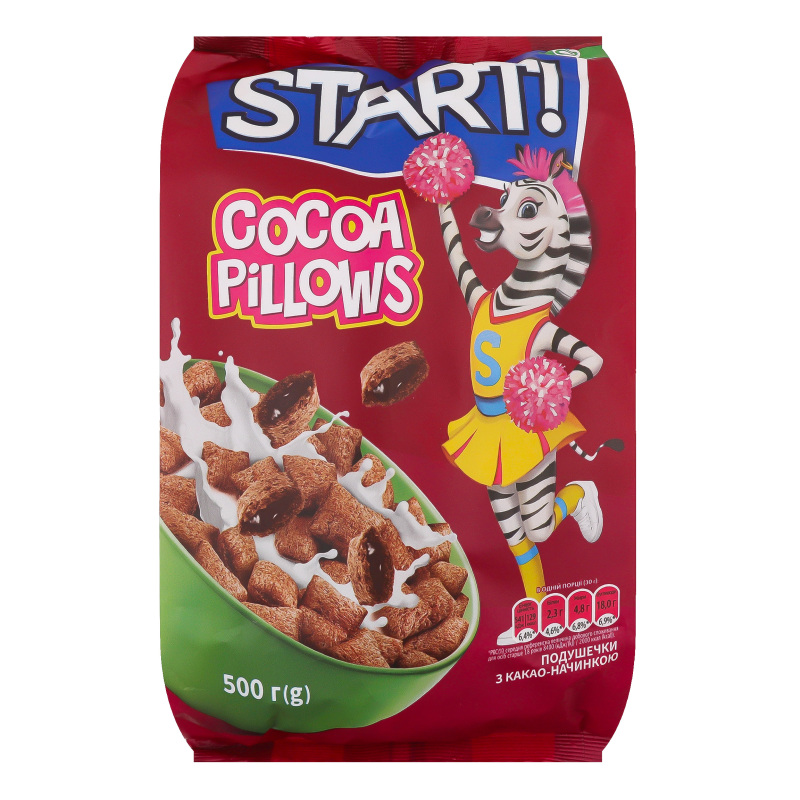 Сніданки сухі зернові Cocoa Pillows Start! м/у 500г Start ...
