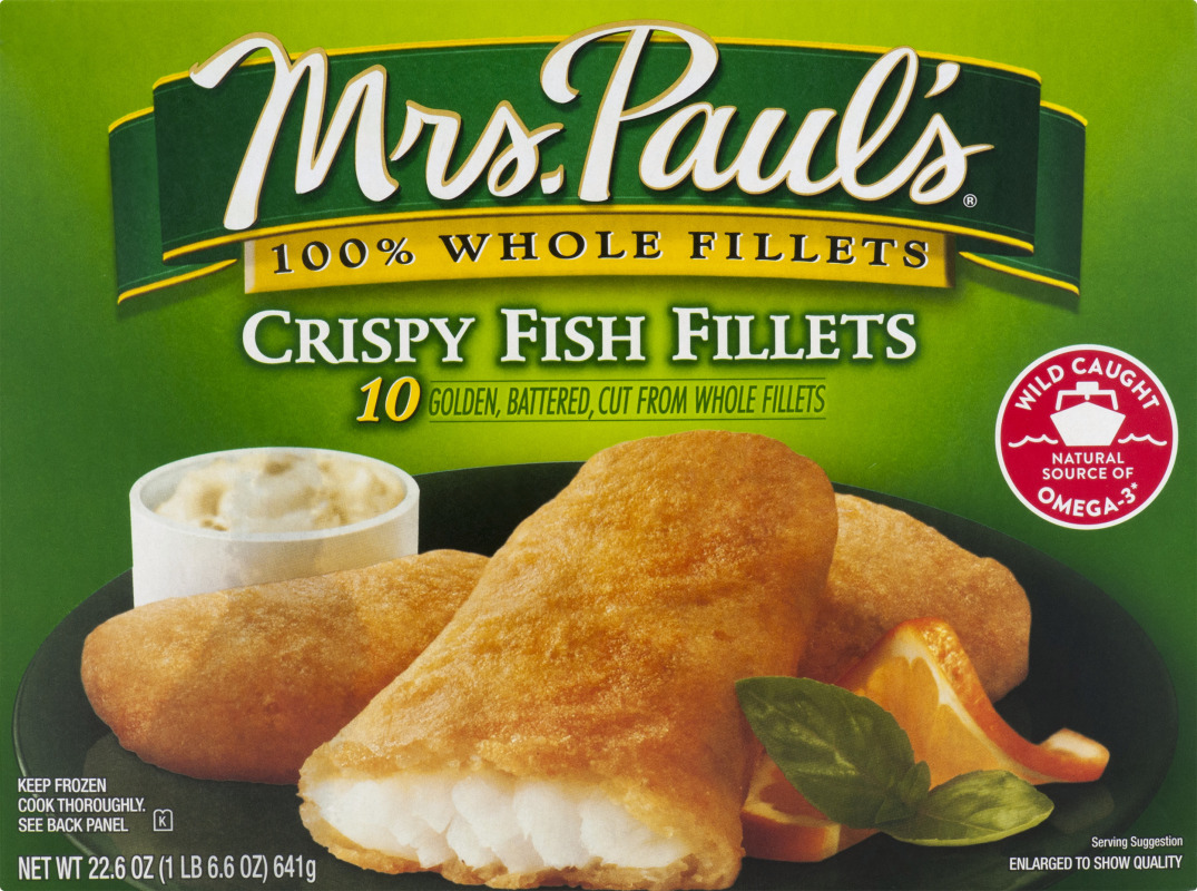 Mrs. Paul's 100% Whole Fillets Crispy Fish Fillets - 10 CT Mrs. Paul's ...