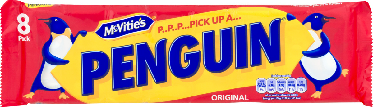 McVitie's Penguin Milk Chocolate Covered Biscuit Bars - 8 CT McVitie's ...