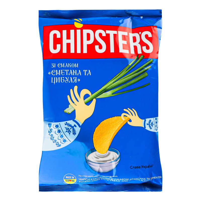 Чипсы картофельные Сметана и лук Chipster`s м/у 70г Chipster's ...