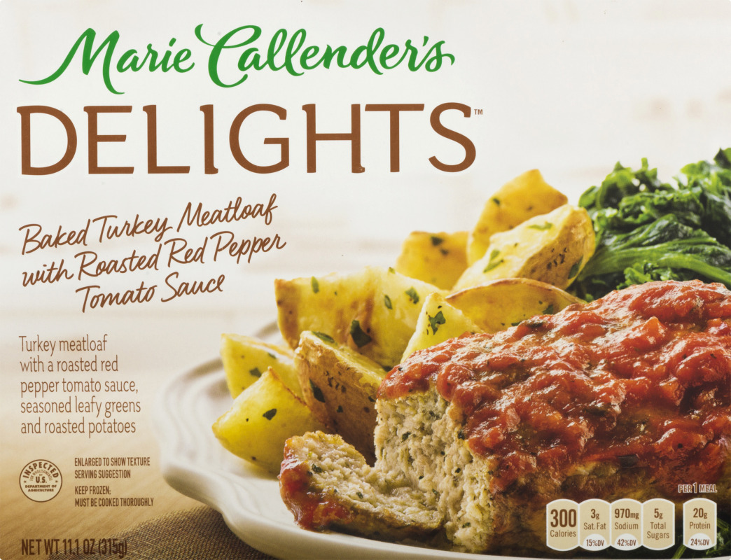 Marie Callender's Delights Baked Turkey Meatloaf with Roasted Red ...