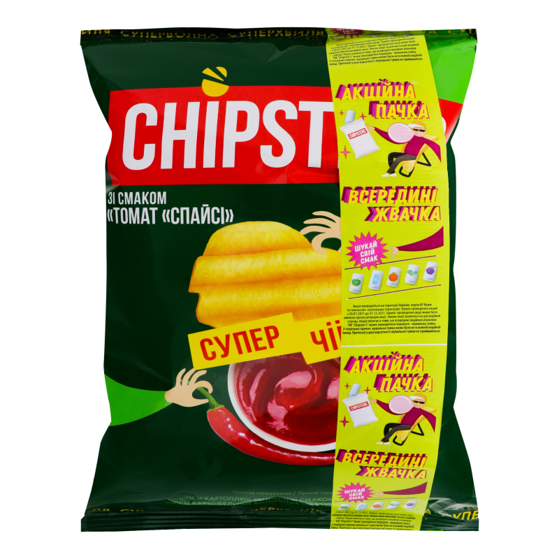 Чипсы картофельные волнистые Томат Спайси Chipster's м/у 110г Chipster's(4820182746420): купить ...