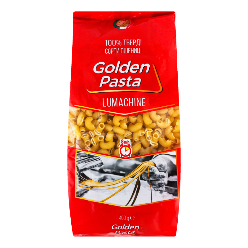 Изделия макаронные Рожки Lumachine Golden Pasta м/у 400г Golden Pasta ...