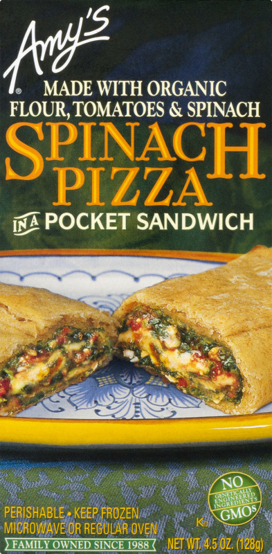 Amy's Spinach Pizza Pocket Sandwich Amy's(42272001736): customers ...