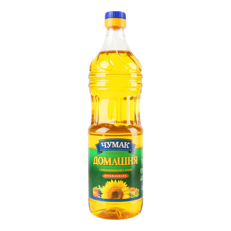 Масло подсолнечное нерафинированное Домашнее Чумак п/бут 0.9л Чумак ...