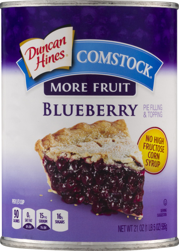 Duncan Hines Comstock More Fruit Blueberry Pie Filling & Topping Duncan ...