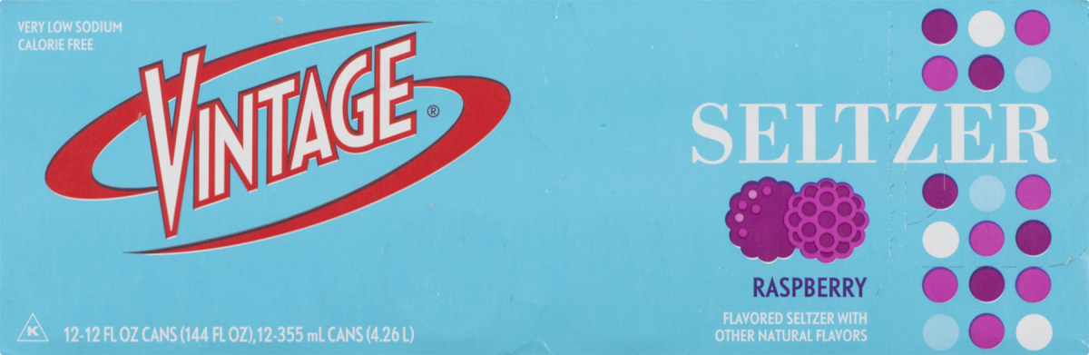 Vintage Seltzer Raspberry - 12 CT Vintage(61500010111): customers ...