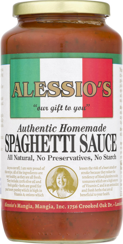 Alessio's Authentic Homemade Spaghetti Sauce Alessio's(838398001329 ...