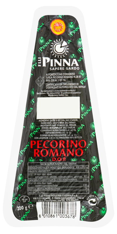 Сыр 45% твердый Pecorino Romano Pinna лоток 200г Pinna(8010861003678 ...