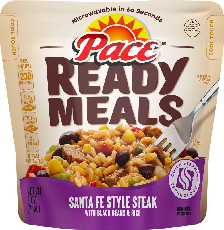Pace Ready Meals Santa Fe Style Steak With Black Beans & Rice Pace ...