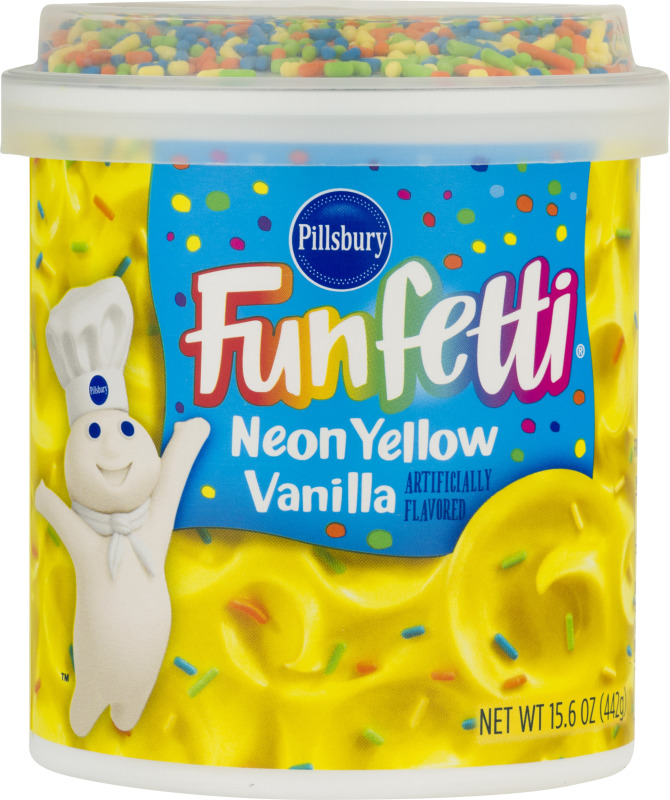 Pillsbury Funfetti Frosting Neon Yellow Vanilla Pillsbury(51500927816 ...