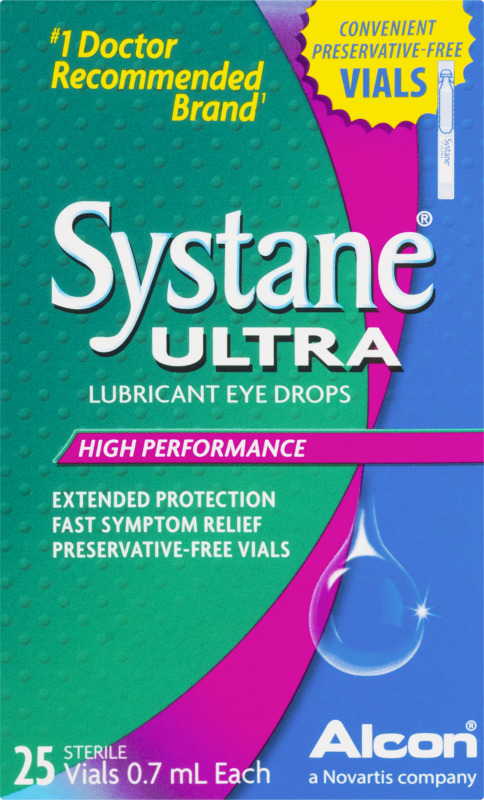 Systane Ultra Lubricant Eye Drops High Performance Vials - 25 CT ...