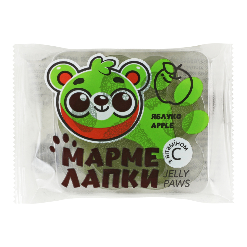 Мармелад желейный с витамином С со вкусом яблока Мармелапки Jelly Paws ...