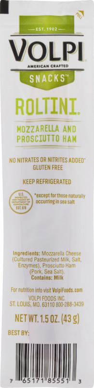 Volpi Snacks Roltini Mozzarella And Prosciutto Ham Volpi(765171855513 ...