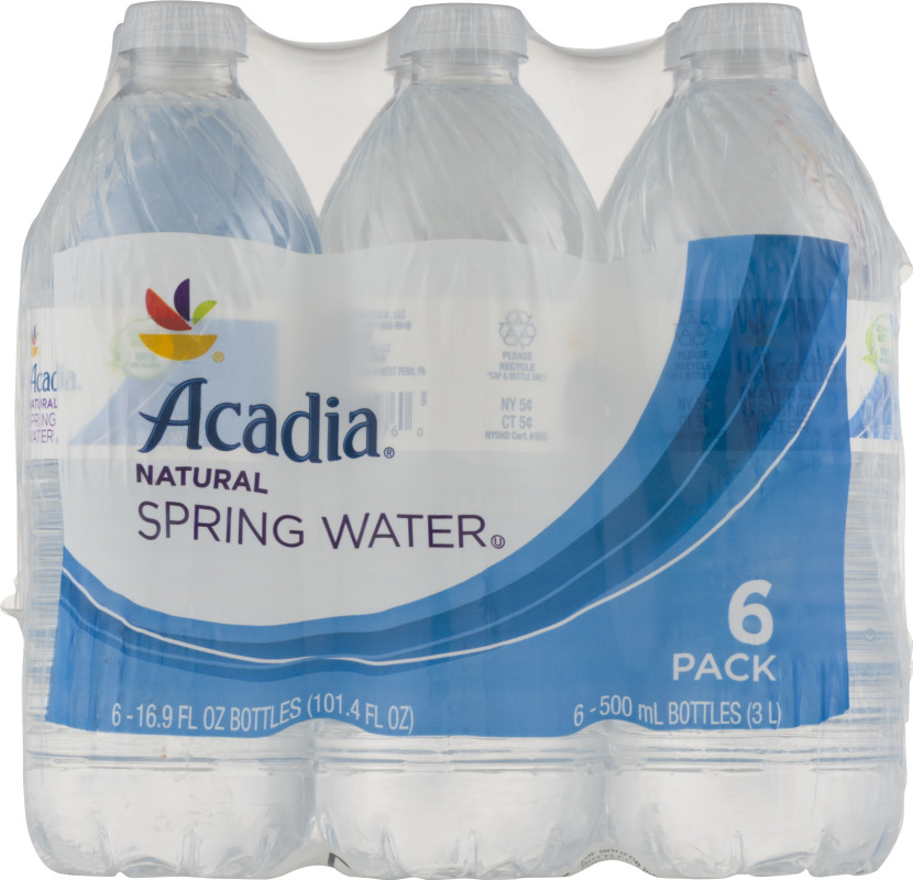 Acadia Natural Spring Water - 6 PK Acadia(688267023071): customers ...