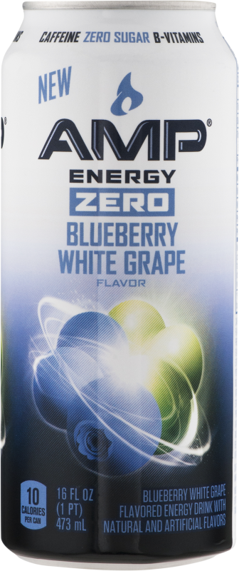 AMP Energy Zero Blueberry White Grape Energy Drink AMP Energy ...