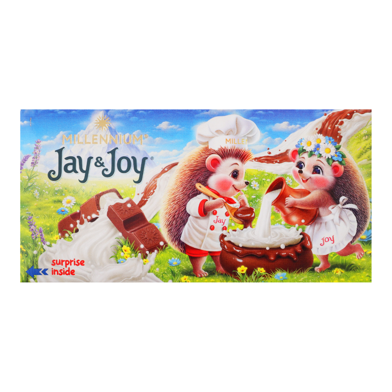 Шоколад молочний з молочною начинкою Jay&Joy к/у 90г Jay&Joy(4820240037583): придбати в інтернет ...