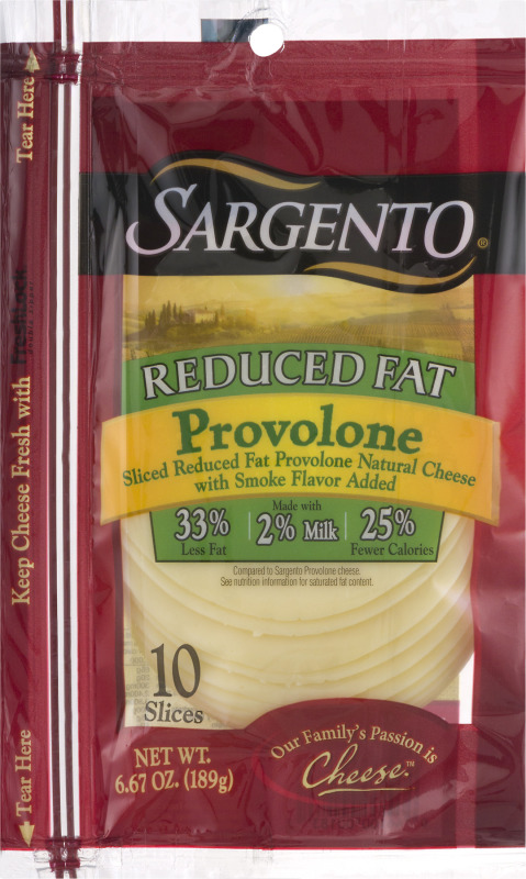 Sargento Reduced Fat Provolone Cheese Slices - 10 CT Sargento ...